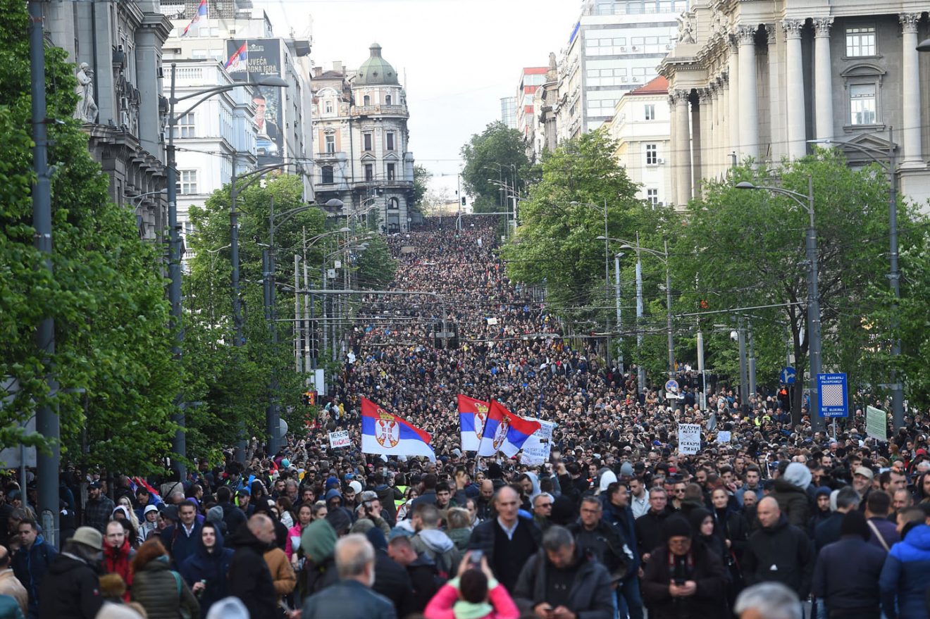 "Serbia against violence" protest for the 27th time in Belgrade - Time