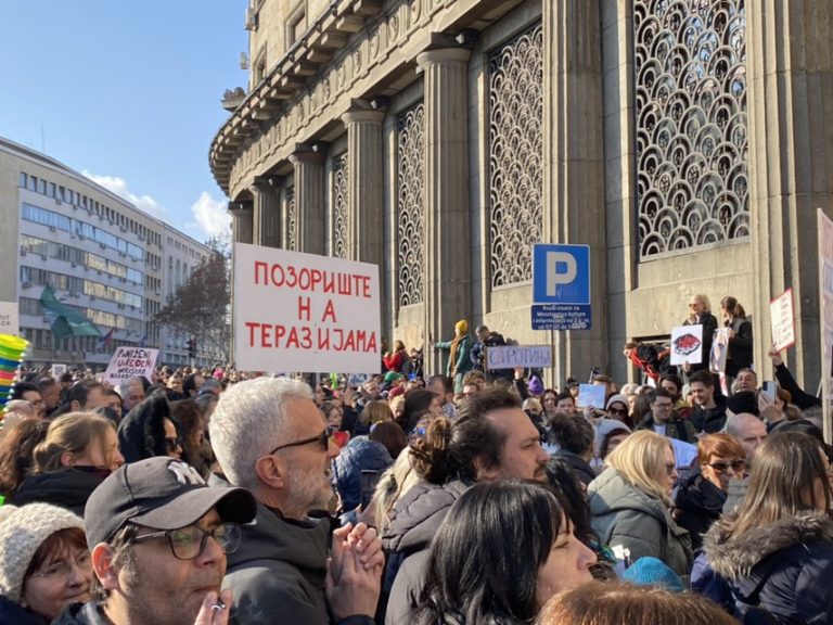 Actors: Protest walk from theater to theater - Time
